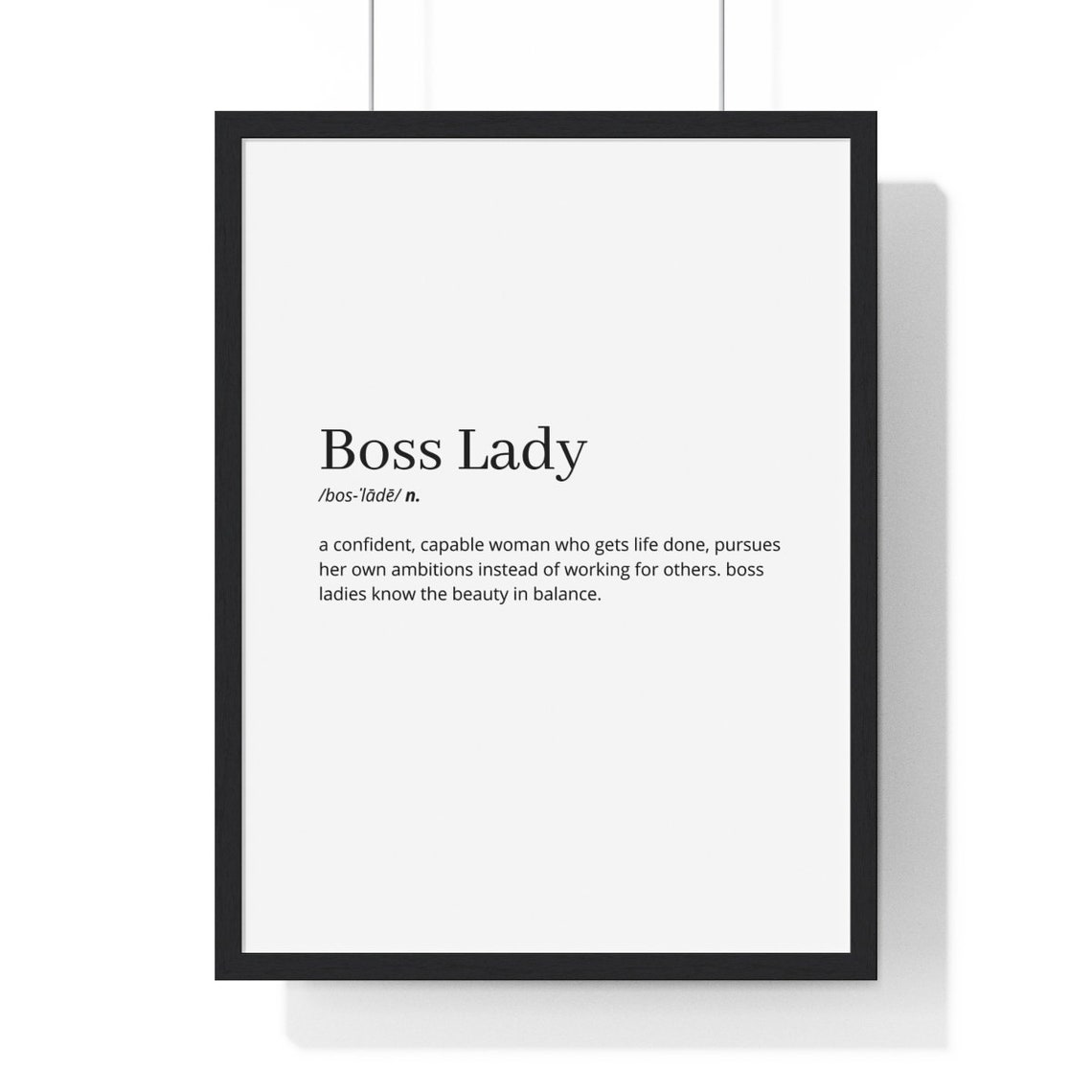 Boss Lady Printable Wall Definition Art, Boss Babe Print, Boss Lady ...