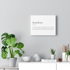 Fearless Definition Printable Wall Art, Fearless Quote, Fearless Poster ...