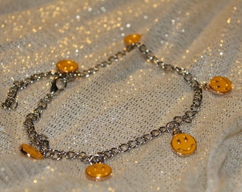 Emoji Emoticon Yellow Smiley Face Friendship Bracelet Adjustable ...