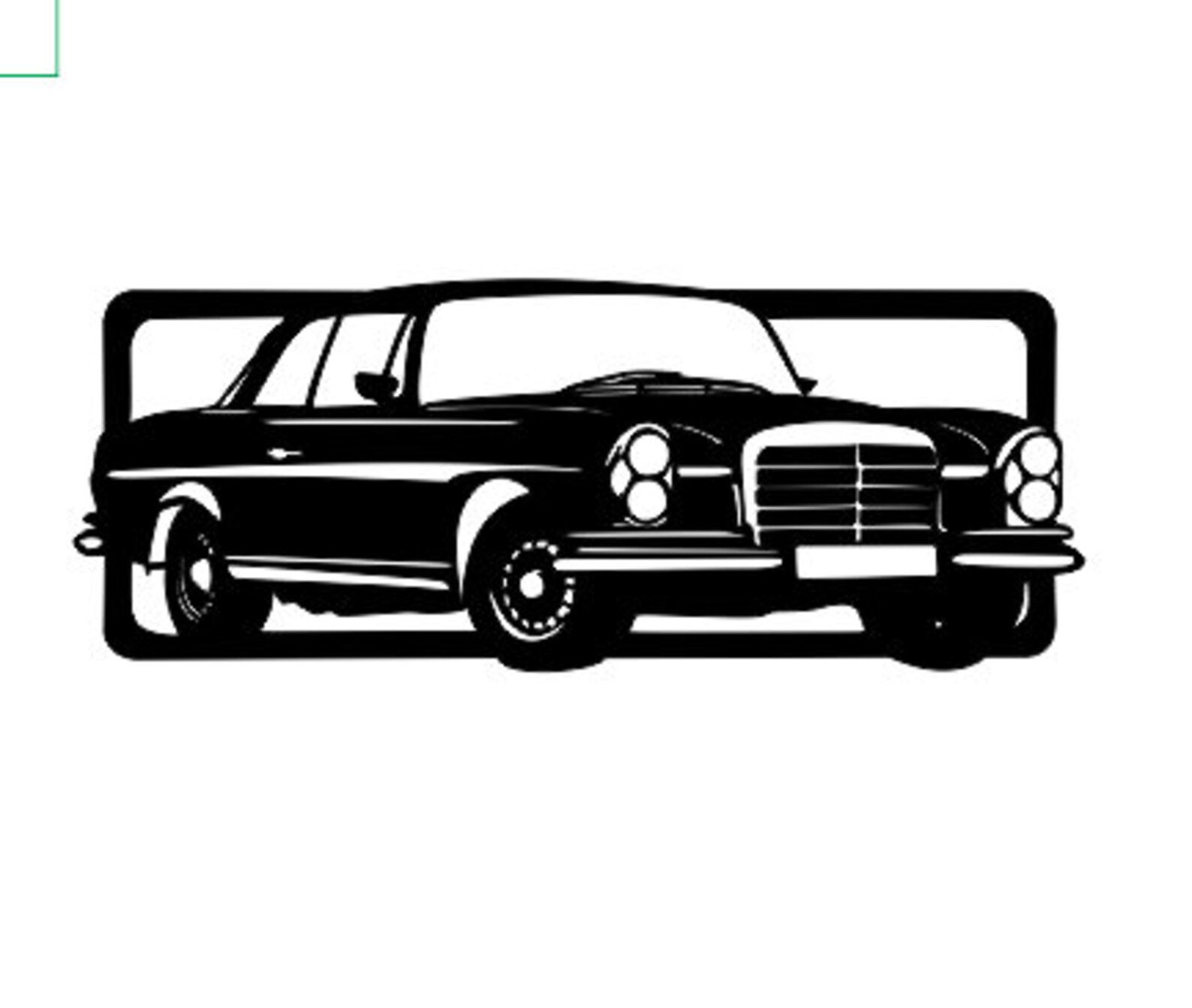 Mercedes W Classic Car Wall decoración cnc dxf vectorel | Etsy