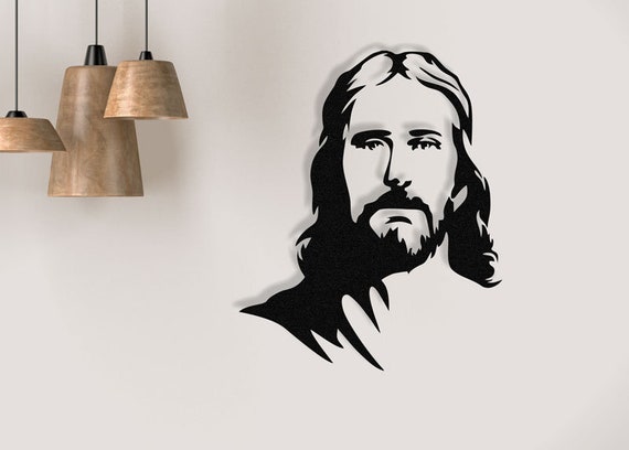 Jesus wall art cnc dxf vectorel cutting file Ready for laser | Etsy