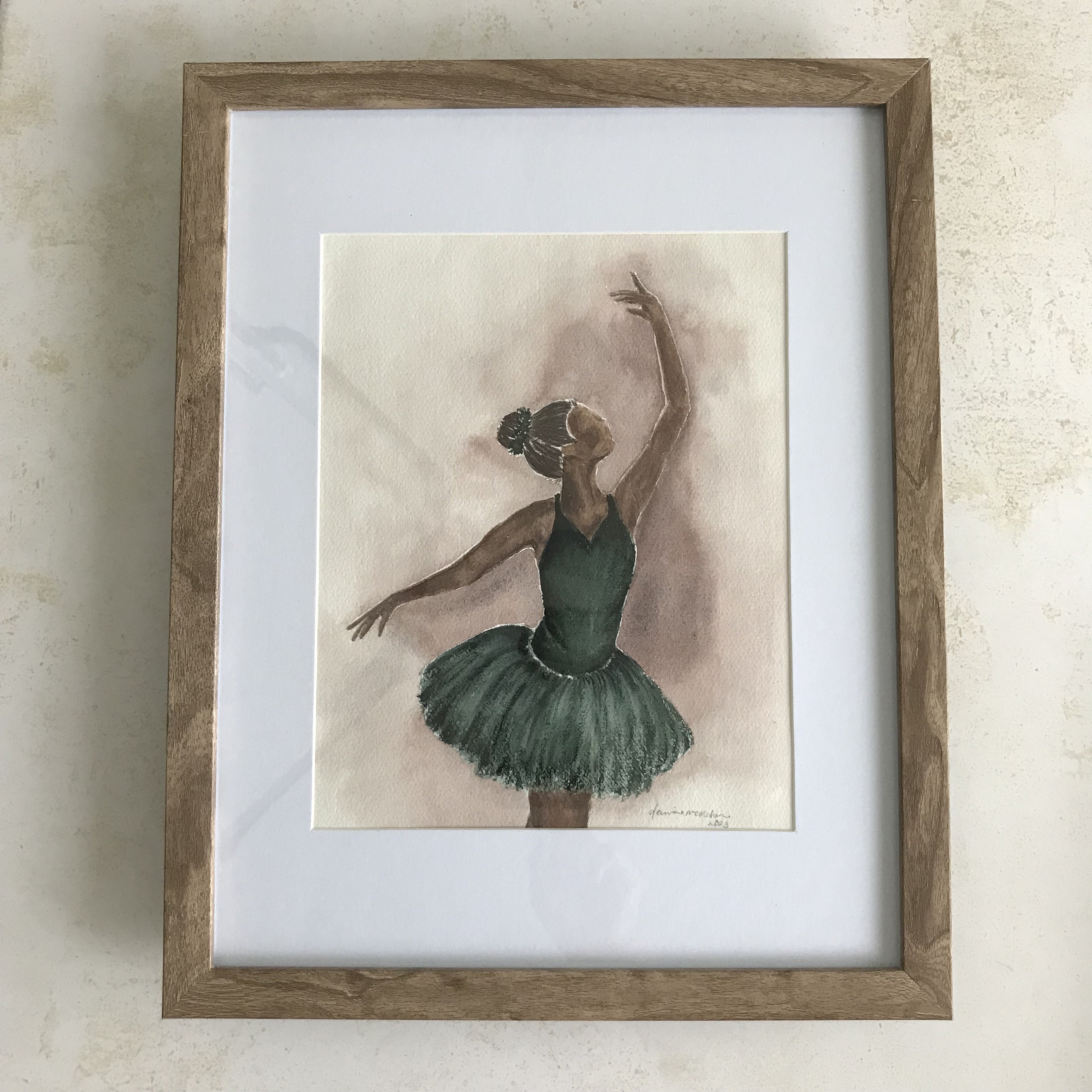 Rainbow Ballerina, Original 8x10 Painting | Watercolor Illustration ...