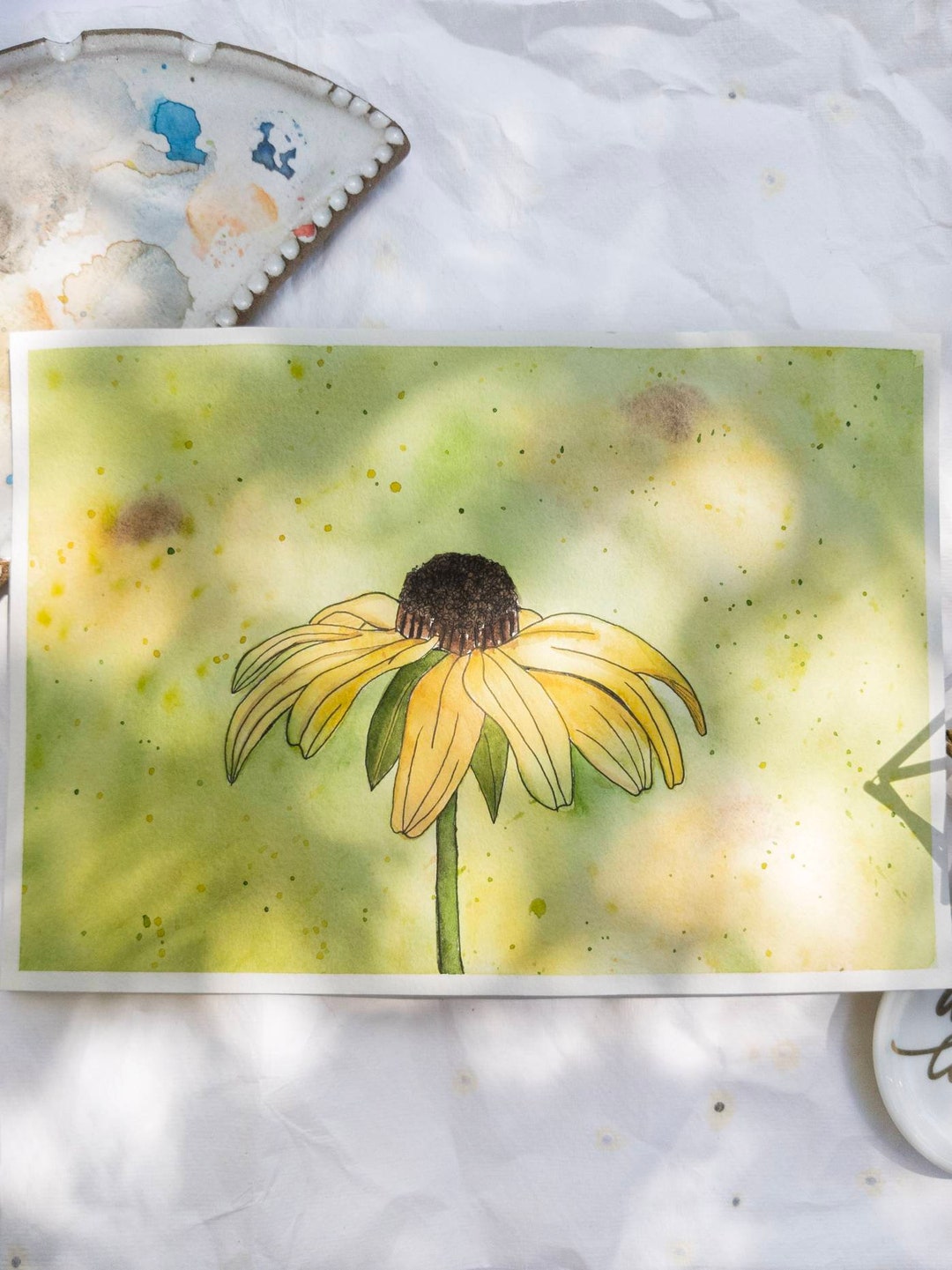 Yellow Daisy Rainbow of Hope Florals Collection 6.25 X 9 - Etsy