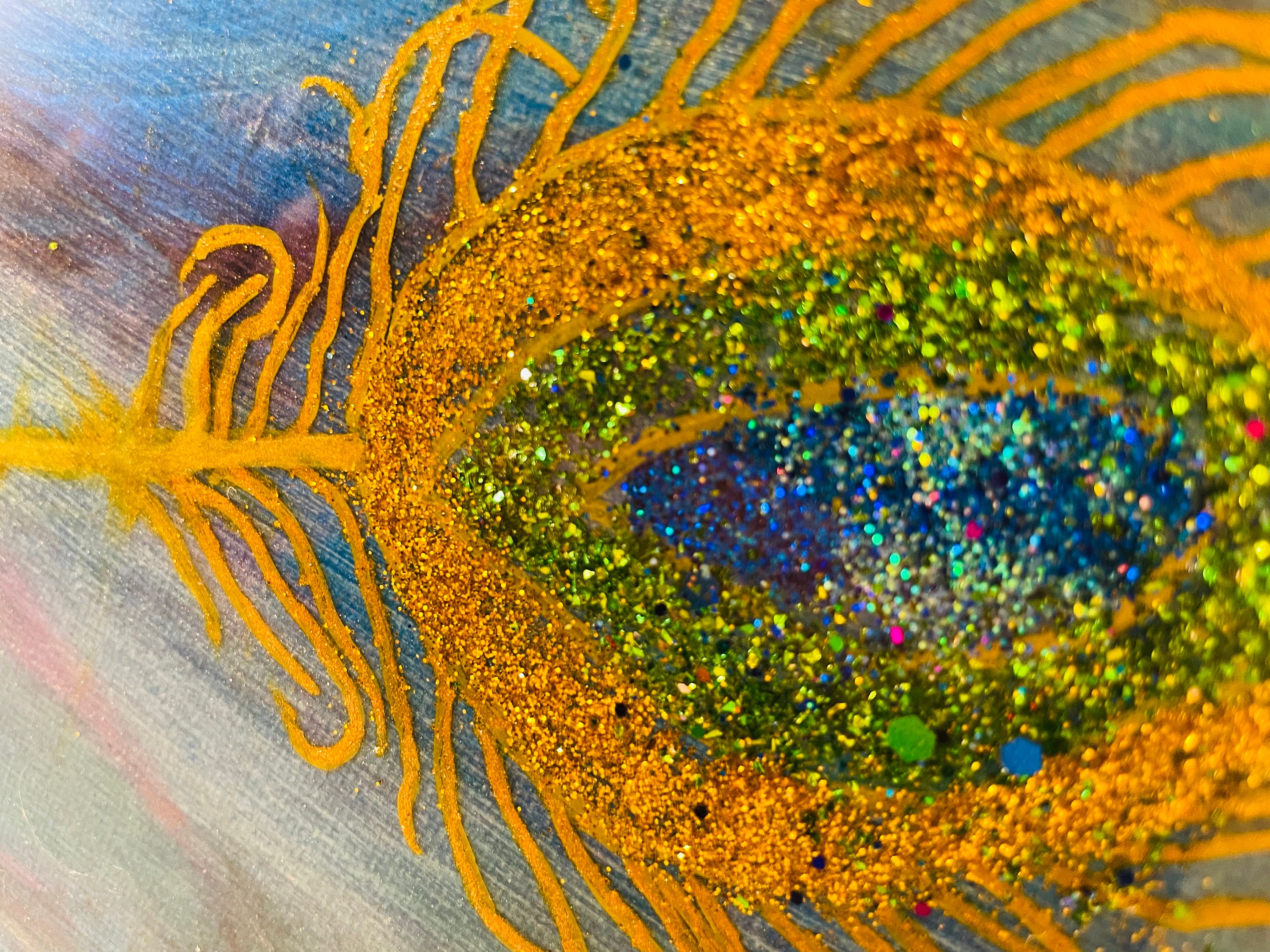Double Peacock Feather “painting” - Etsy