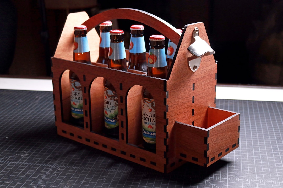 Custom Beer Caddy (laser Cut SVG Digital File and Instructions Only) - Etsy