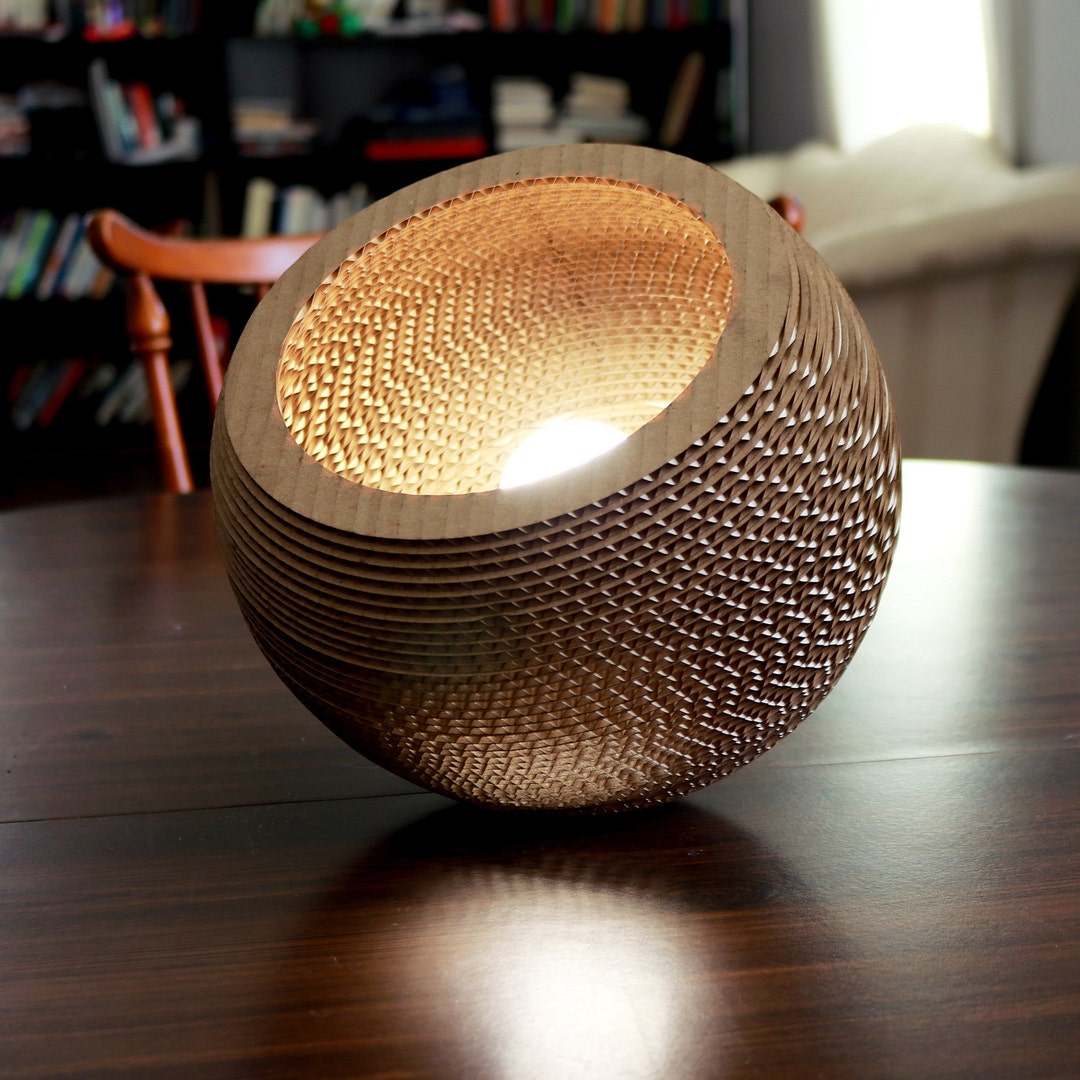 Spherical Cardboard Light (laser Cut SVG Digital File and Instructions ...