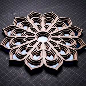 Layered Flower Mandala Art (laser Cut SVG Digital File and Instructions ...