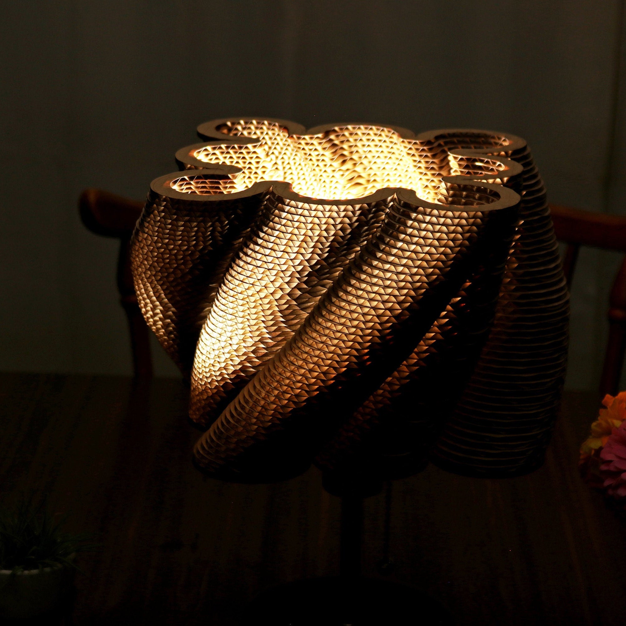 Cardboard Hive Light laser Cut SVG Digital File and | Etsy