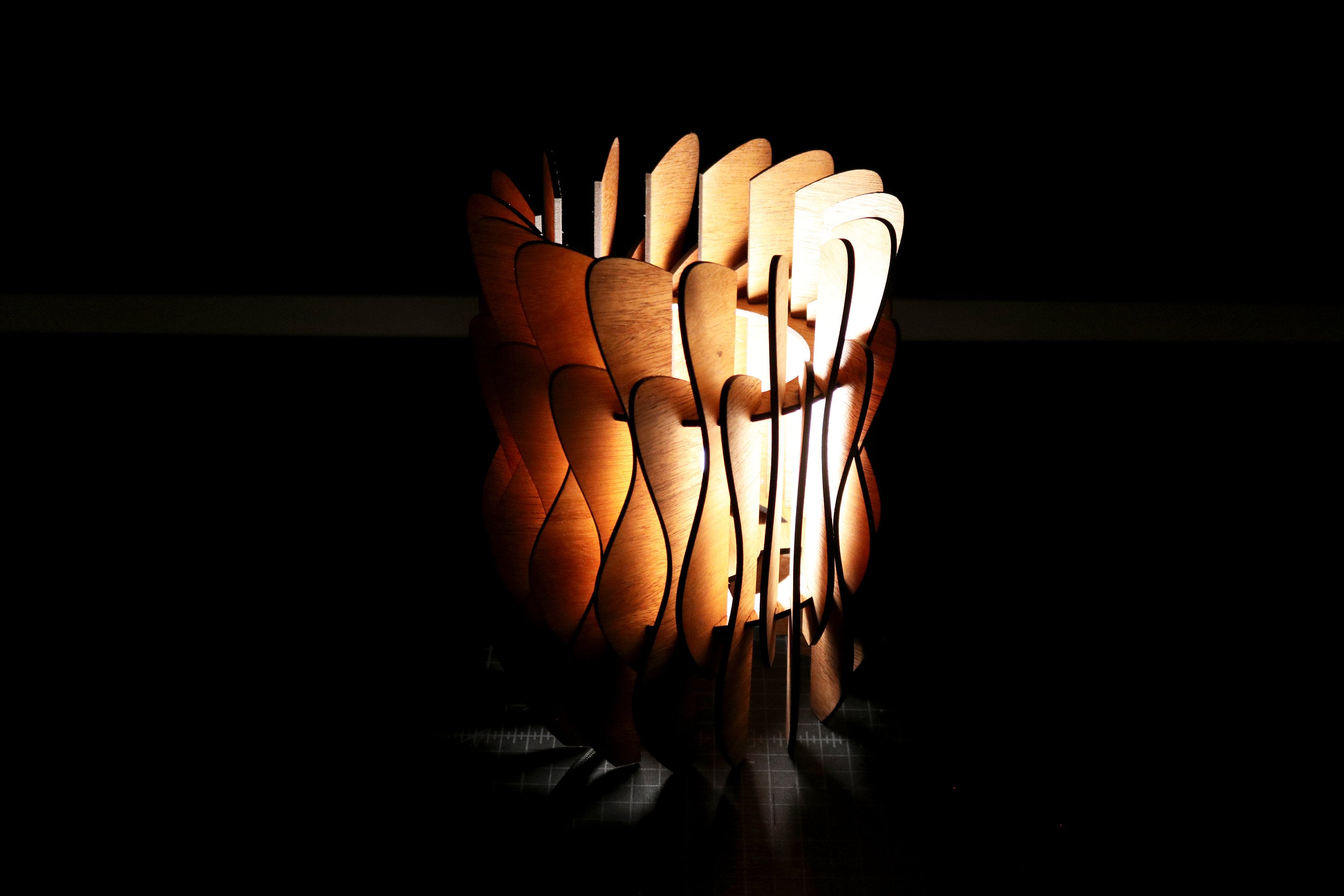 Ocean Inspired Wood Light (laser Cut SVG Digital File and Instructions ...