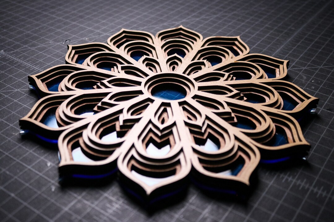 Layered Flower Mandala Art (laser Cut SVG Digital File and Instructions ...