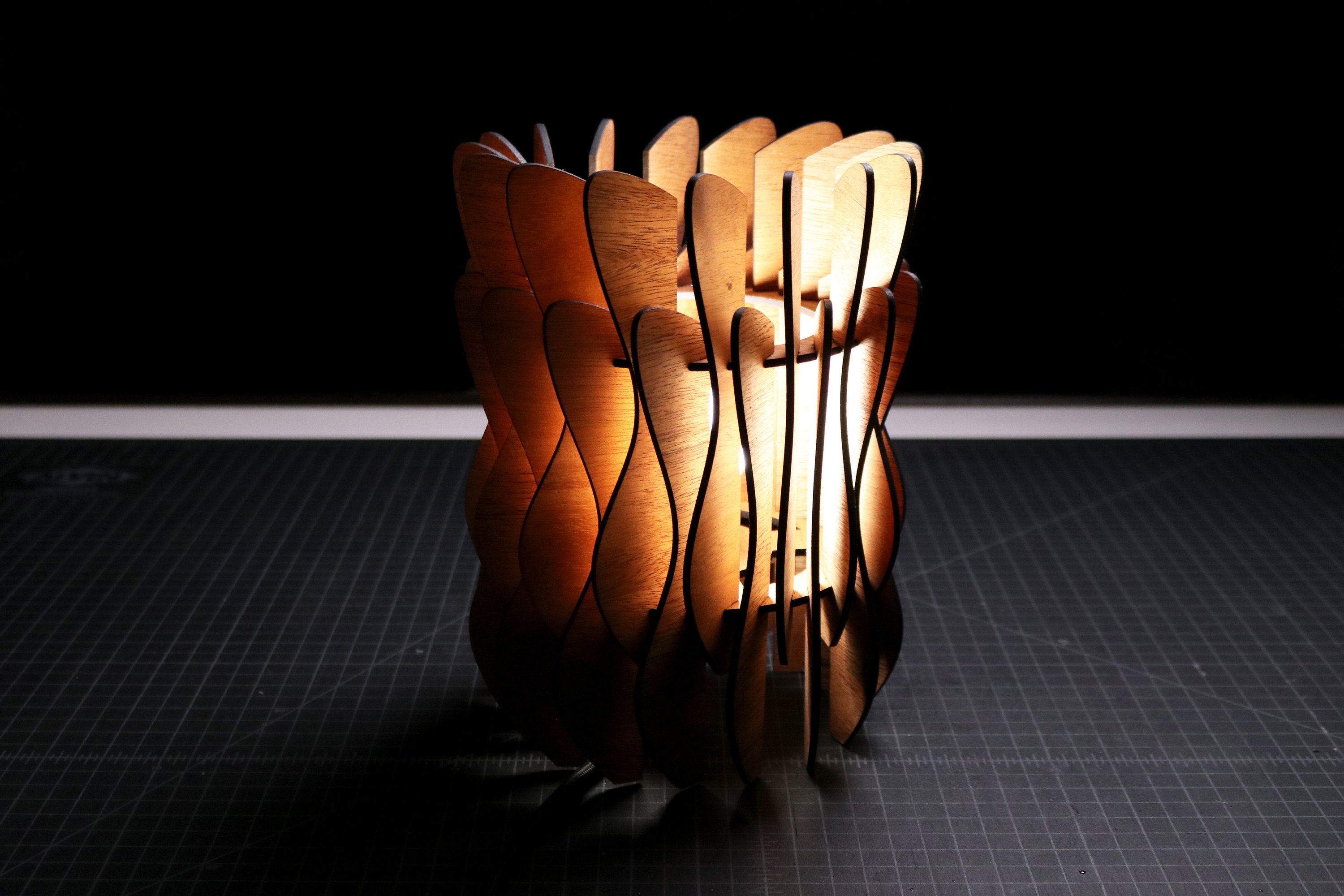 Ocean Inspired Wood Light (laser Cut SVG Digital File and Instructions ...