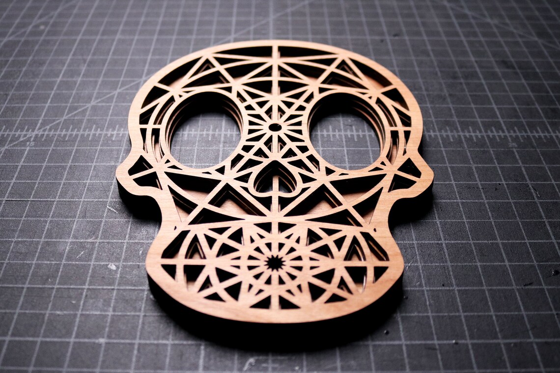 Layered Mandala Skull Art laser Cut SVG Digital File and - Etsy