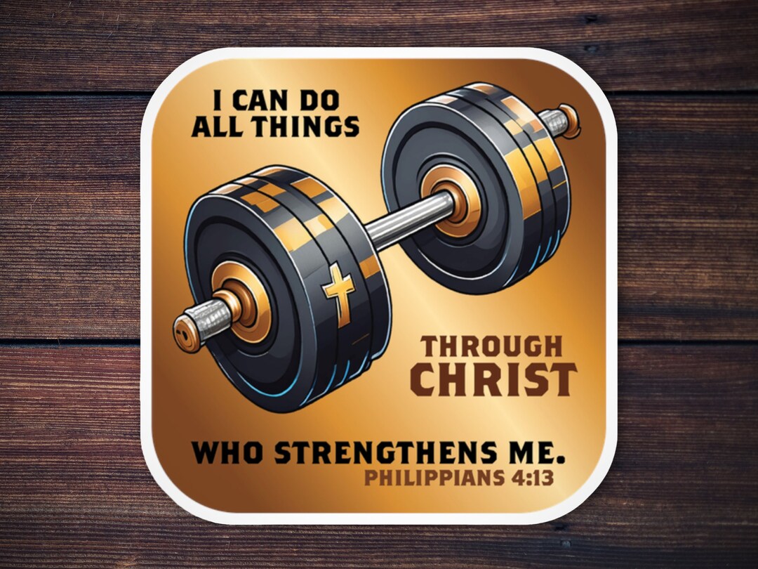 Jesus Sticker Workout Weights Gym Sticker Bodybuilding Motivational ...