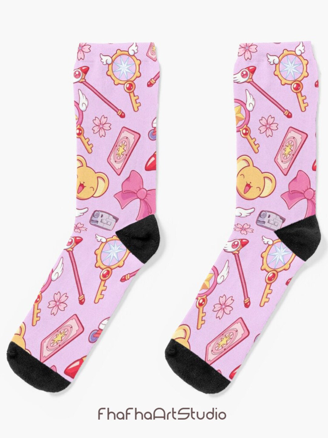 Sakura Card Captor Pink Socks for Men Women Magical Socks - Etsy