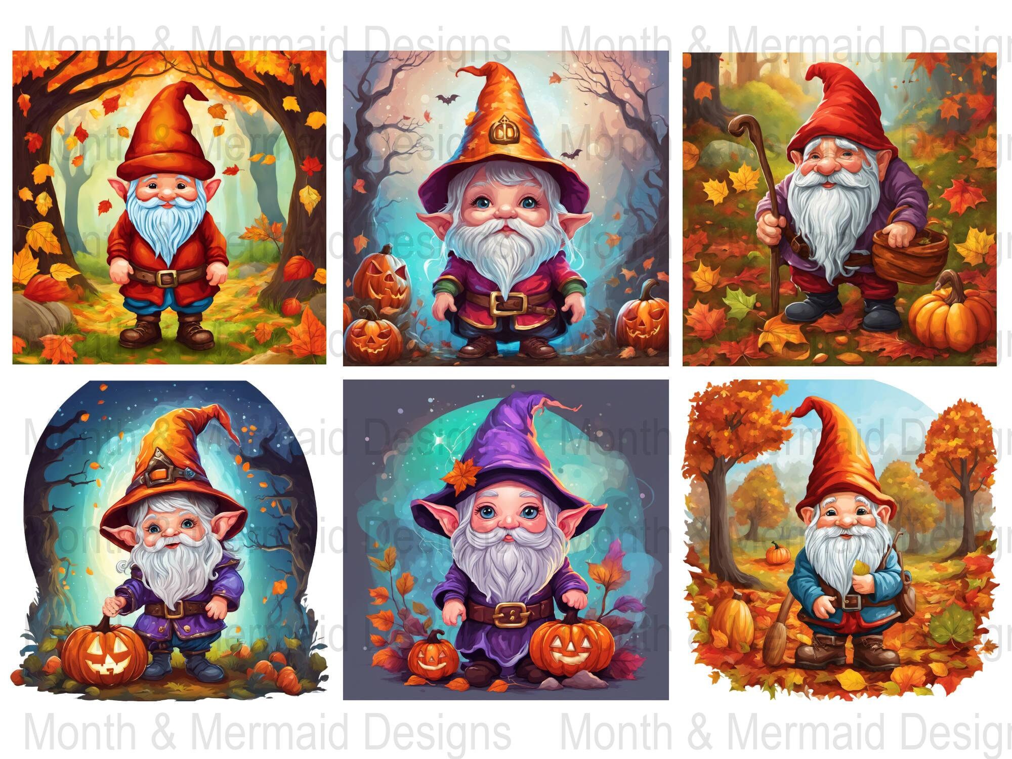 24 Fall Gnomes, Instant Digital Download, Tumbler Wrap, Sublimation ...