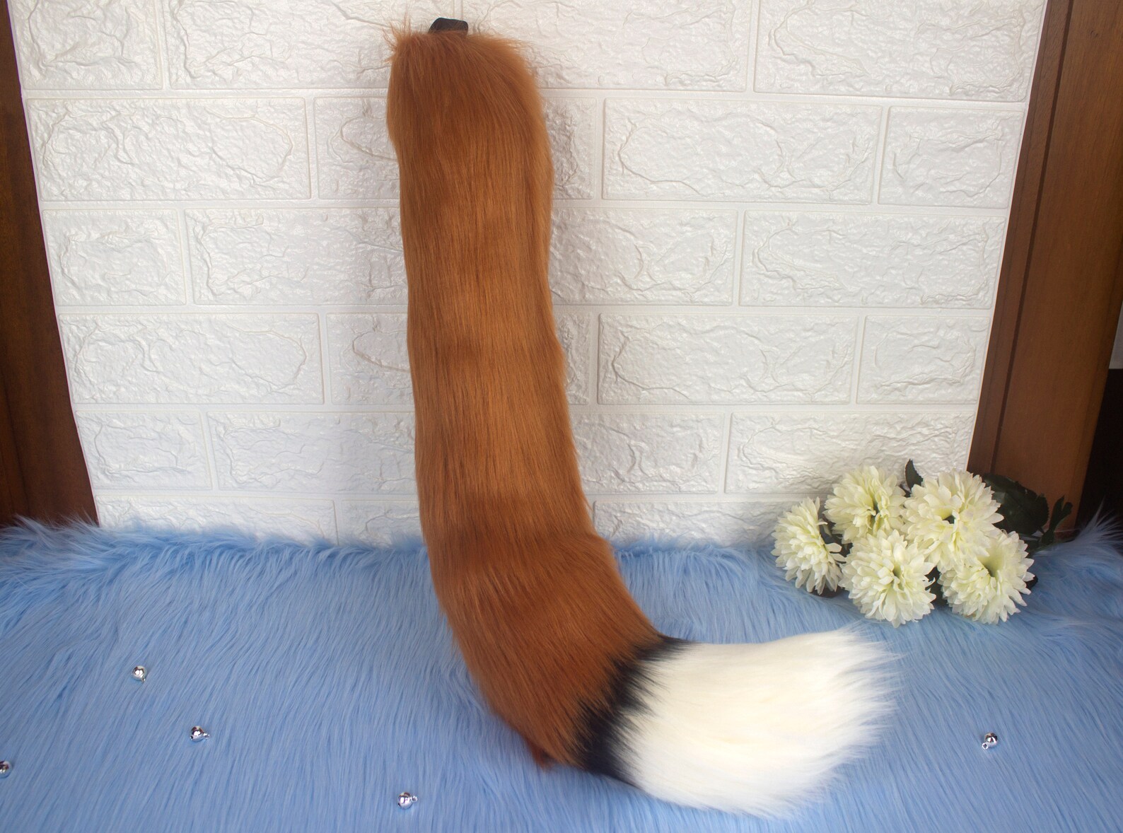 Realistic Red Fox Ears and Tail Faux Fur Cosplay Petplay - Etsy