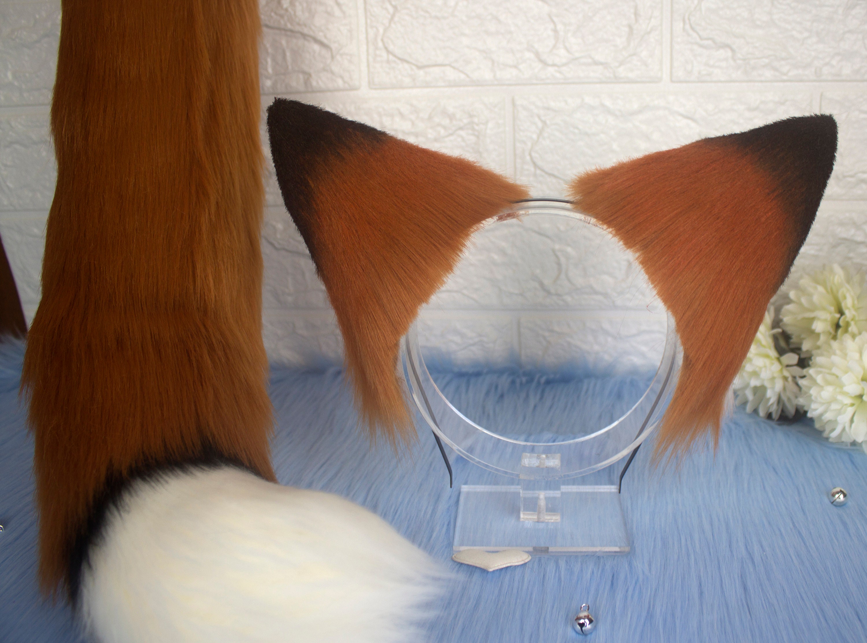 Realistic Red Fox Ears and Tail | Faux Fur | Cosplay | Petplay Ears ...