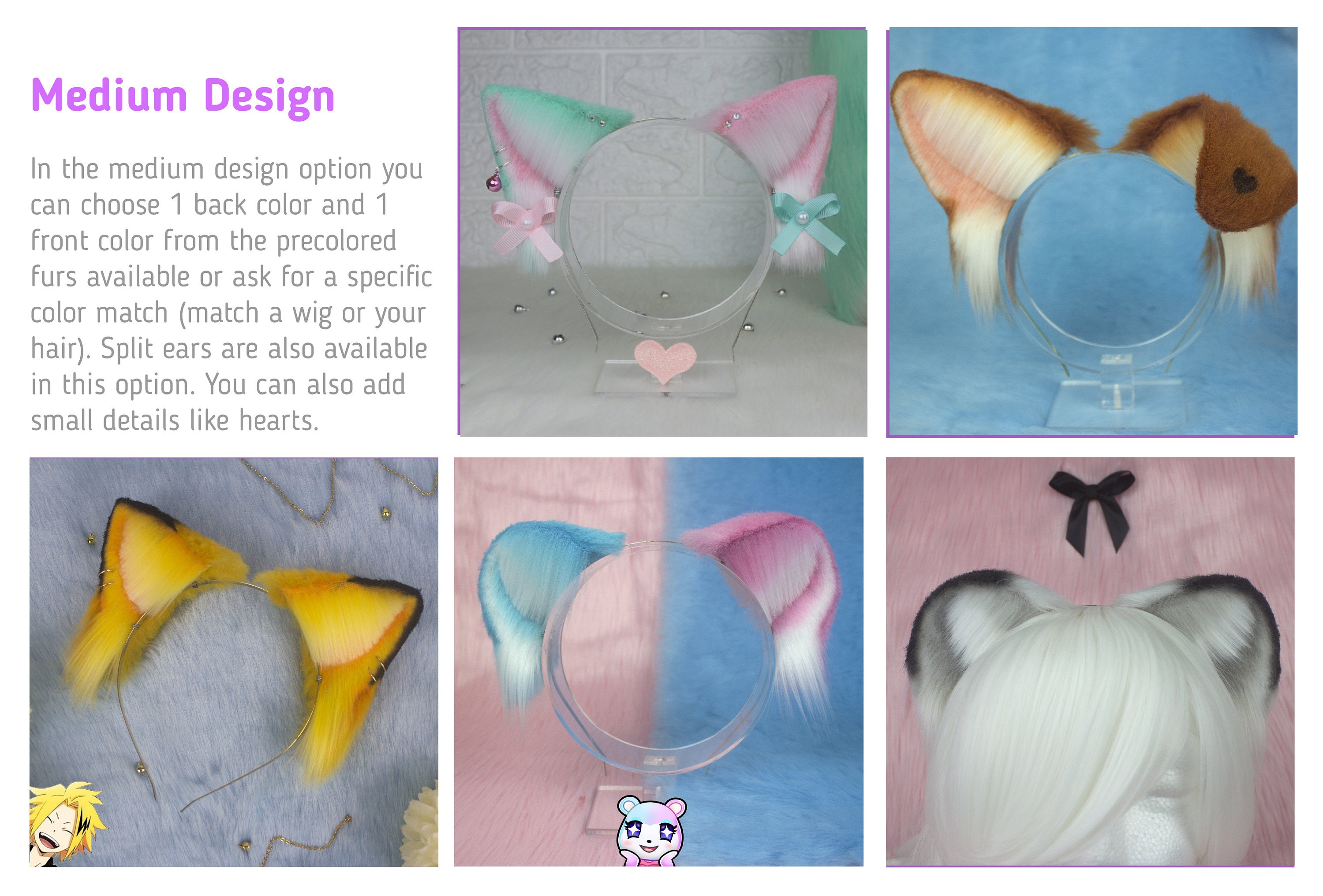 Build Your Own Puppy Ears / Dog Faux Fur Ears Custom Faux - Etsy