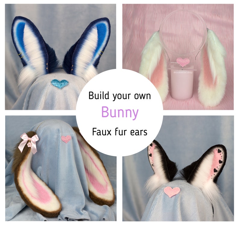 Build Your Own Bunny Ears / Bunny Faux Fur Ears Jumbo Lop - Etsy