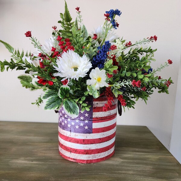 American Flag Centerpiece - Etsy
