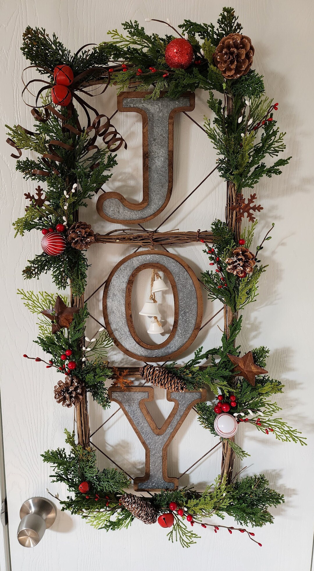JOY Rustic Holiday Wall Hanging - Etsy