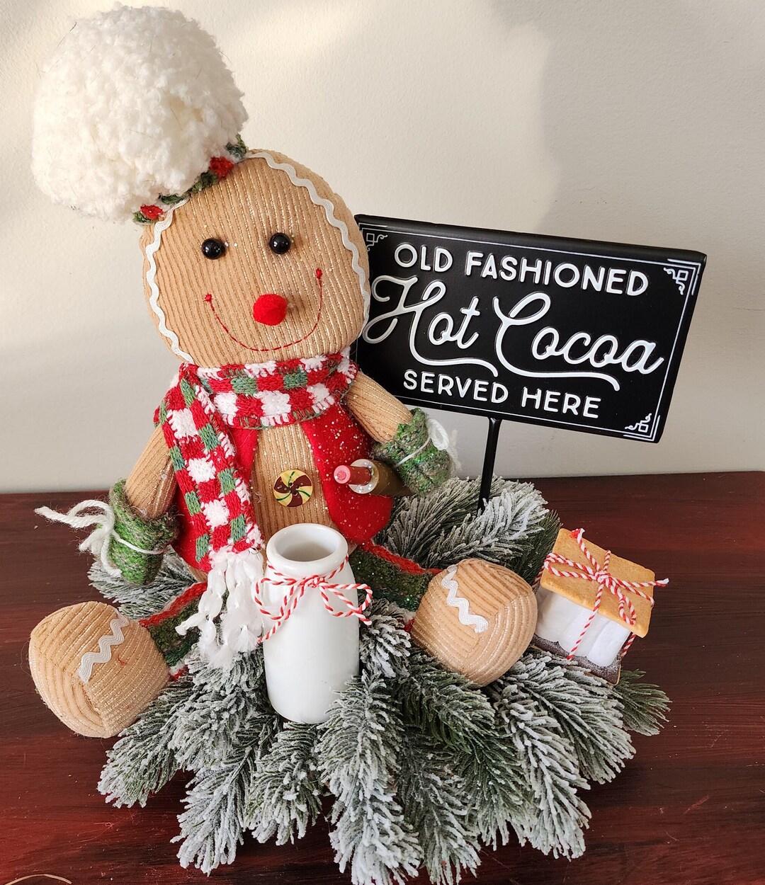 Gingerbread and Hot Cocoa Arrangement - Etsy