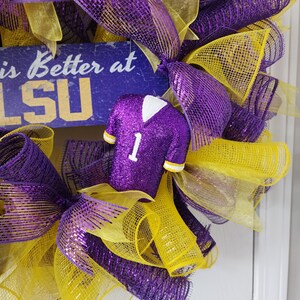LSU Deco Mesh Wreath - Etsy