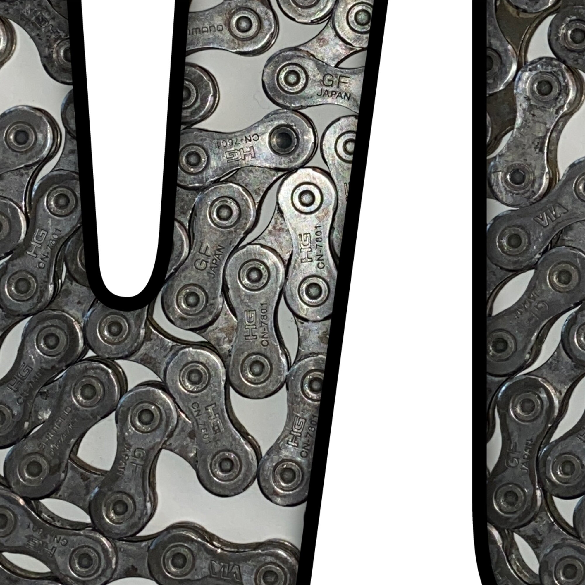 Cycling Print - Love in Bold Bike Chain Letters - Art Poster - Etsy