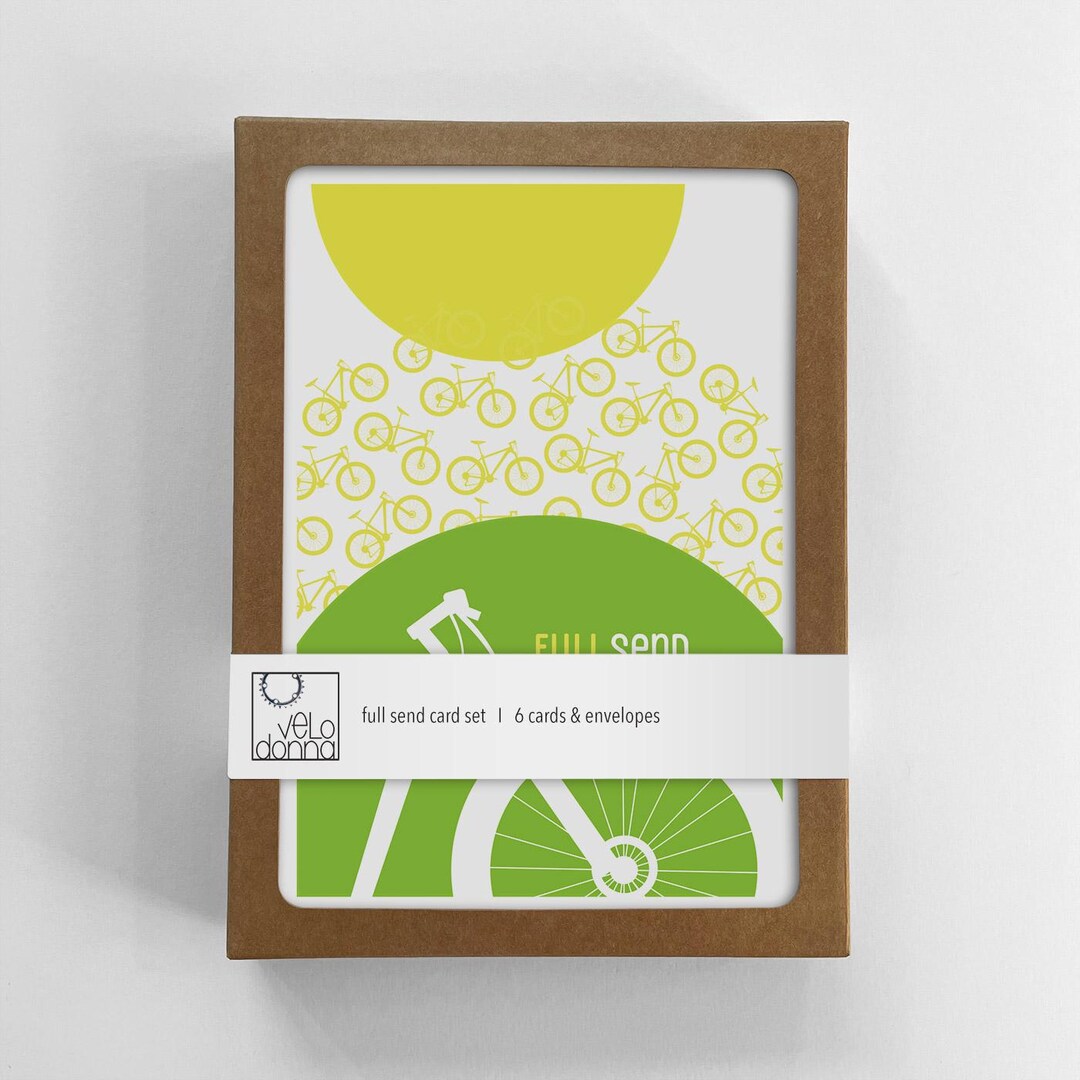 Boxed Set of 6 Cycling Greeting Cards - Unique Gift for Bicycle Lovers ...