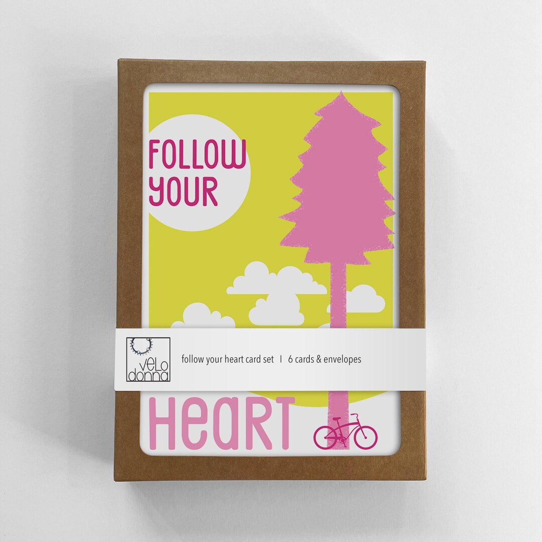 Boxed Set of 6 Cycling Greeting Cards - Unique Gift for Bicycle Lovers ...