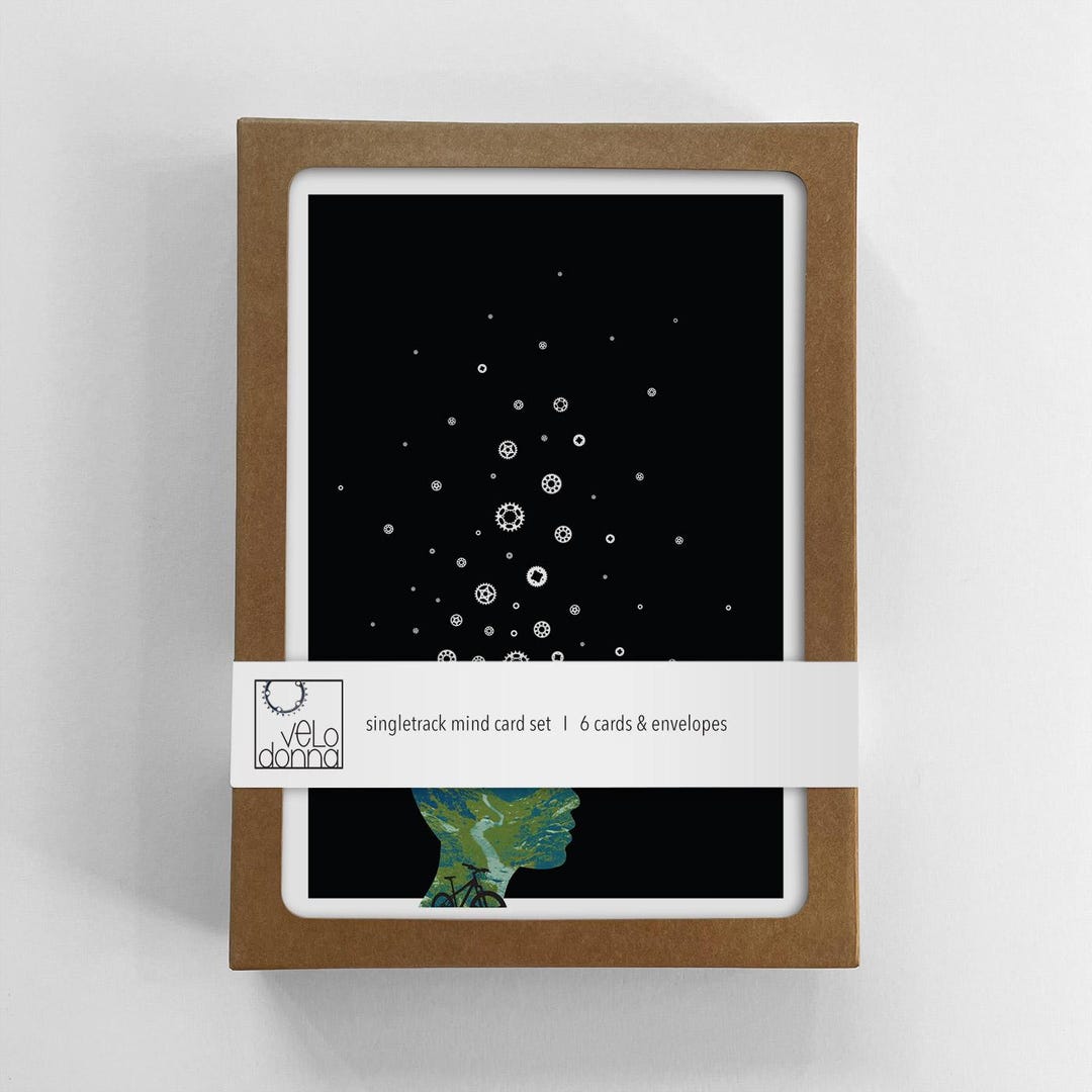 Boxed Set of 6 Cycling Greeting Cards - Unique Gift for Bicycle Lovers ...