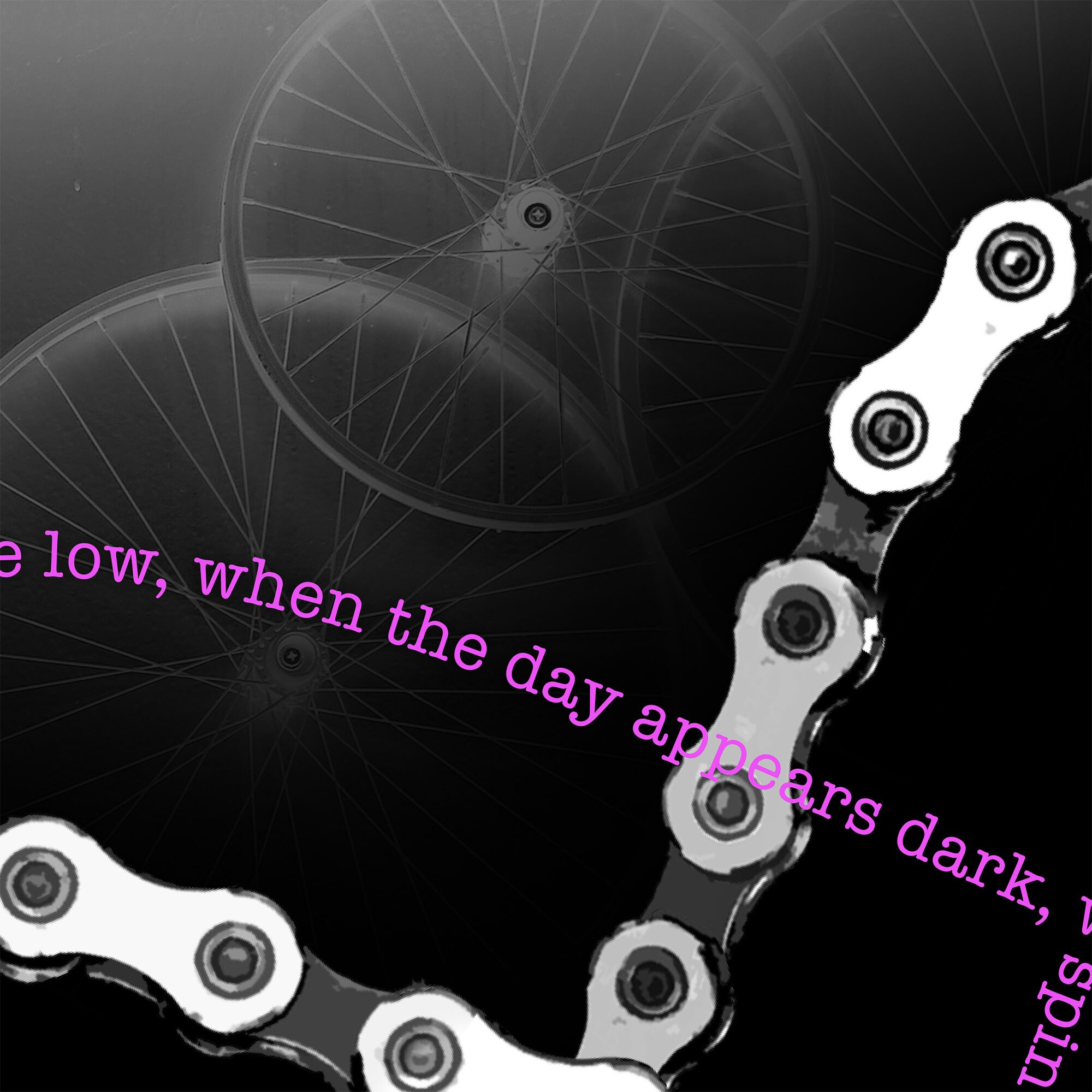 Cycling Print - Bike Chain Infinity Symbol With Inspirational Quote ...