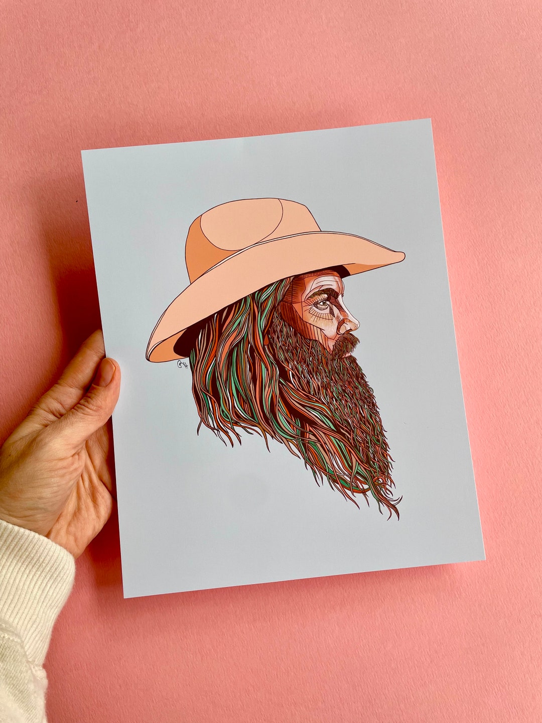 Chris Stapleton Art Print Office Print Blue Print Wall Art Wall Decor ...