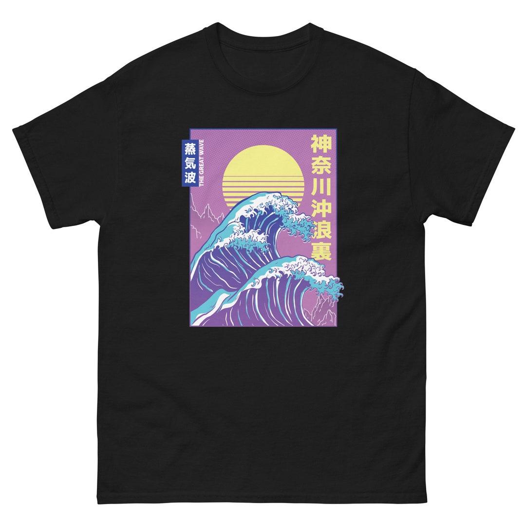 Great Wave off Kanagawa Vaporwave Synthwave Japanese Art - Etsy