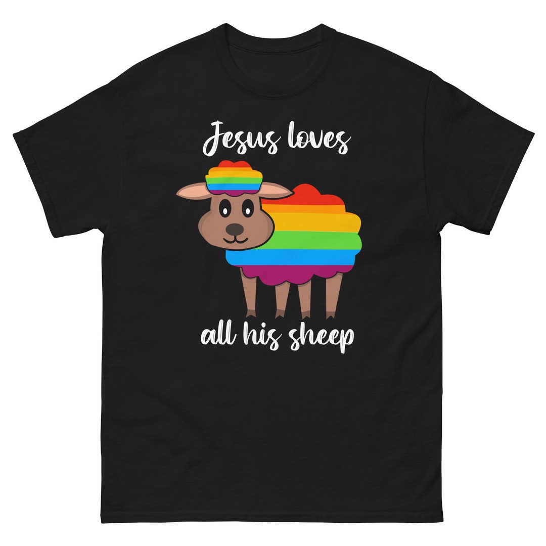 Jesus Loves All His Sheep - Christian Jesus LGBTQ Gay Pride - Etsy