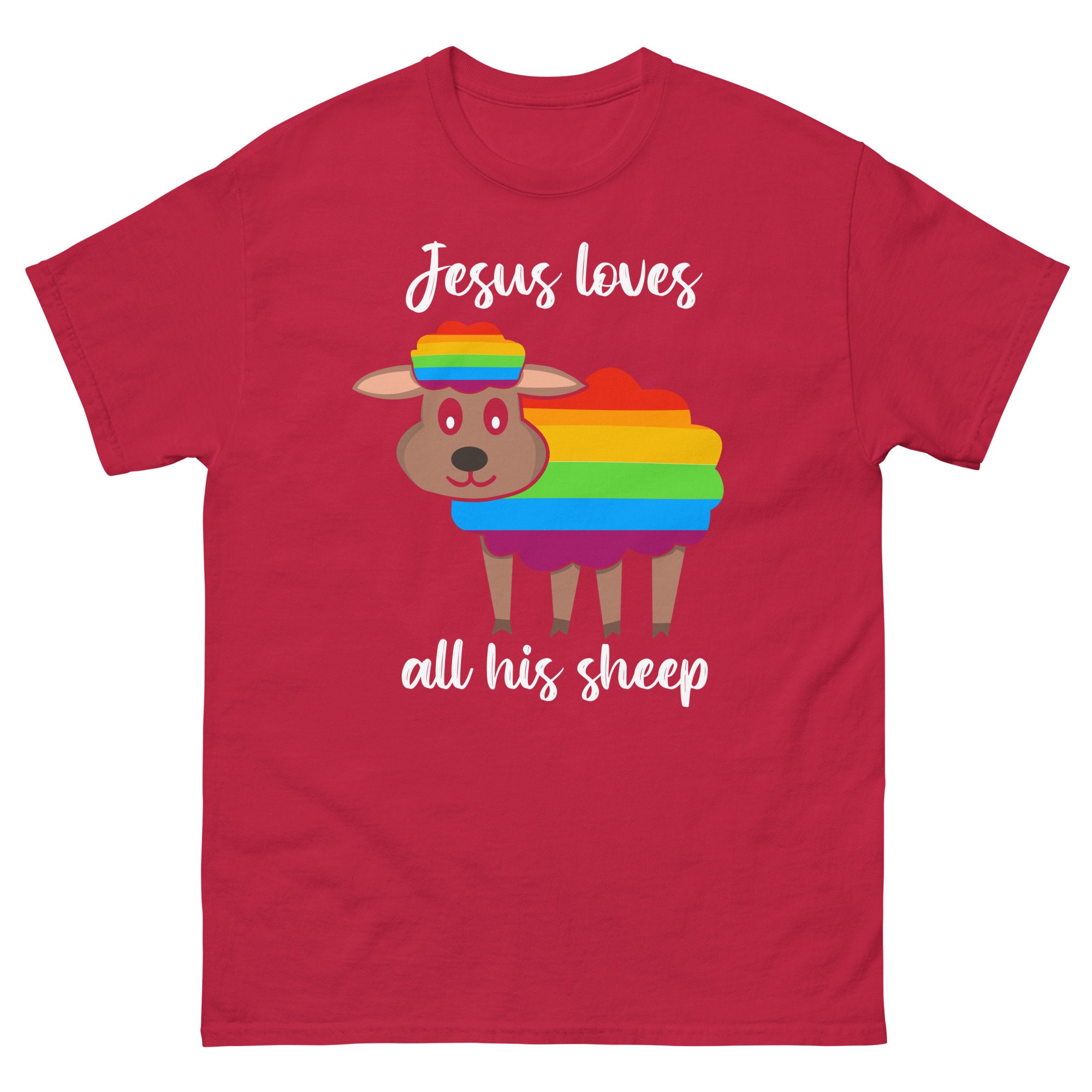 Jesus Loves All His Sheep - Christian Jesus LGBTQ Gay Pride - Etsy