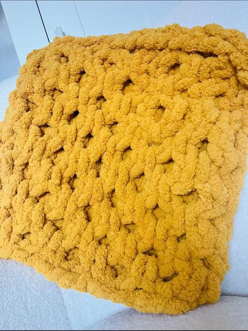 How to Make a Honeycomb Chunky Knit Blanket PDF Tutorial - Etsy