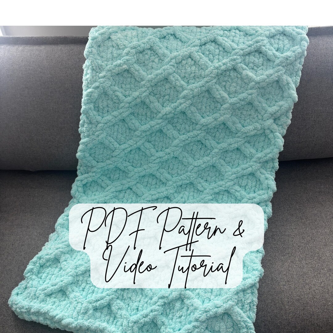 How to Make a Cobblestone Chunky Knit Blanket Tutorial - Etsy