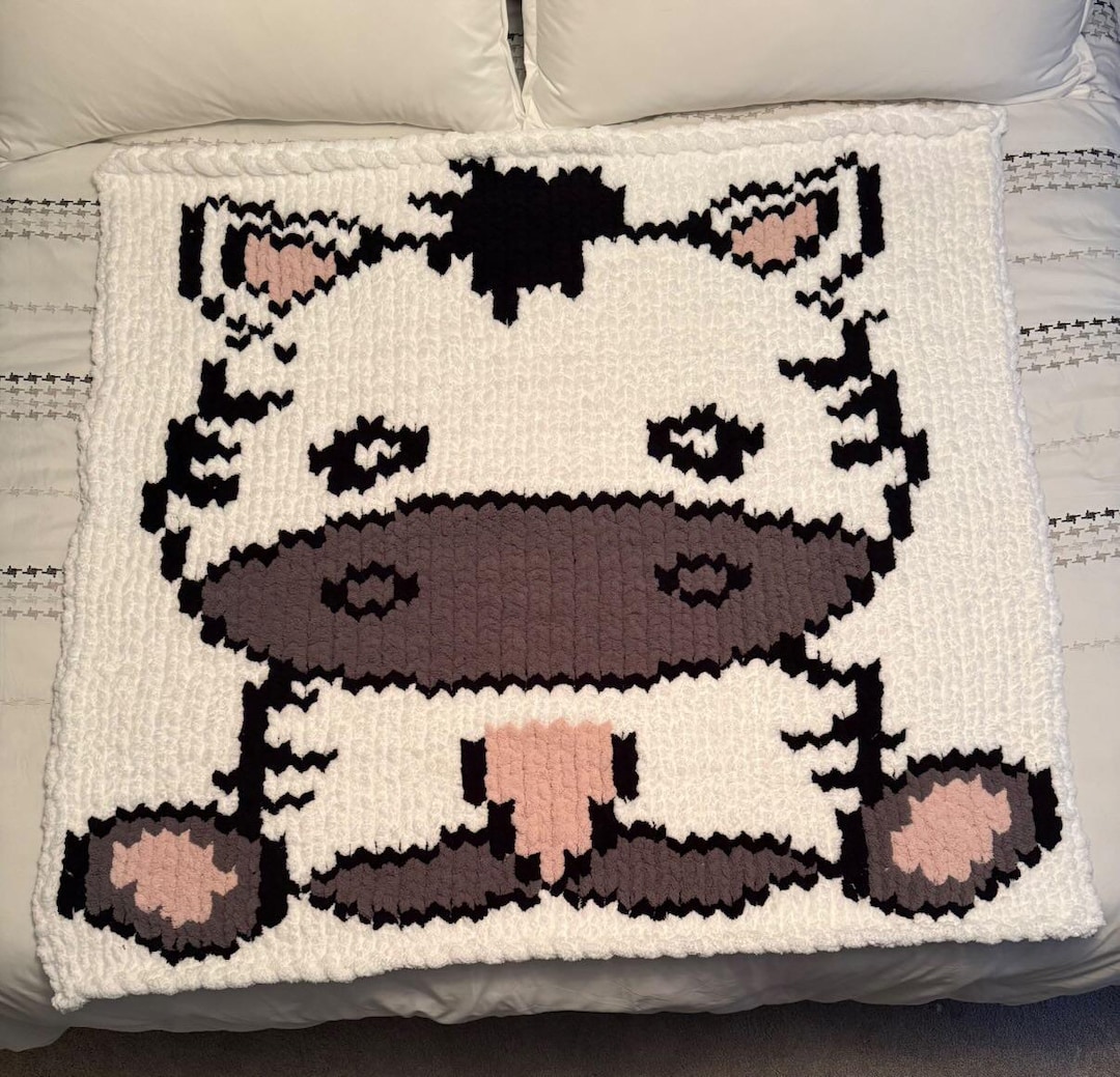Zebra Chunky Knit Blanket Pattern/ Graph Blanket / Hand Knitting ...