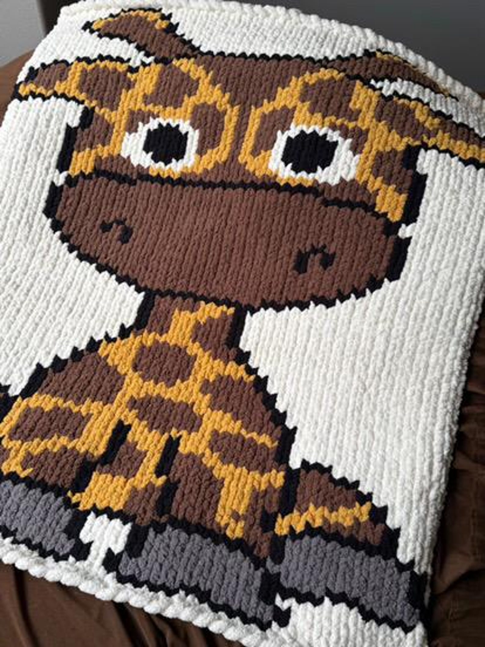 Giraffe Chunky Knit Blanket Pattern/ Hand Knitting/ Finger Knitting - Etsy