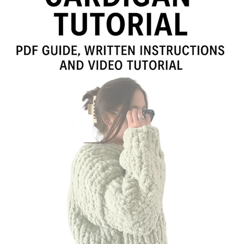 Chunky Knit Cardigan Pdf - Etsy