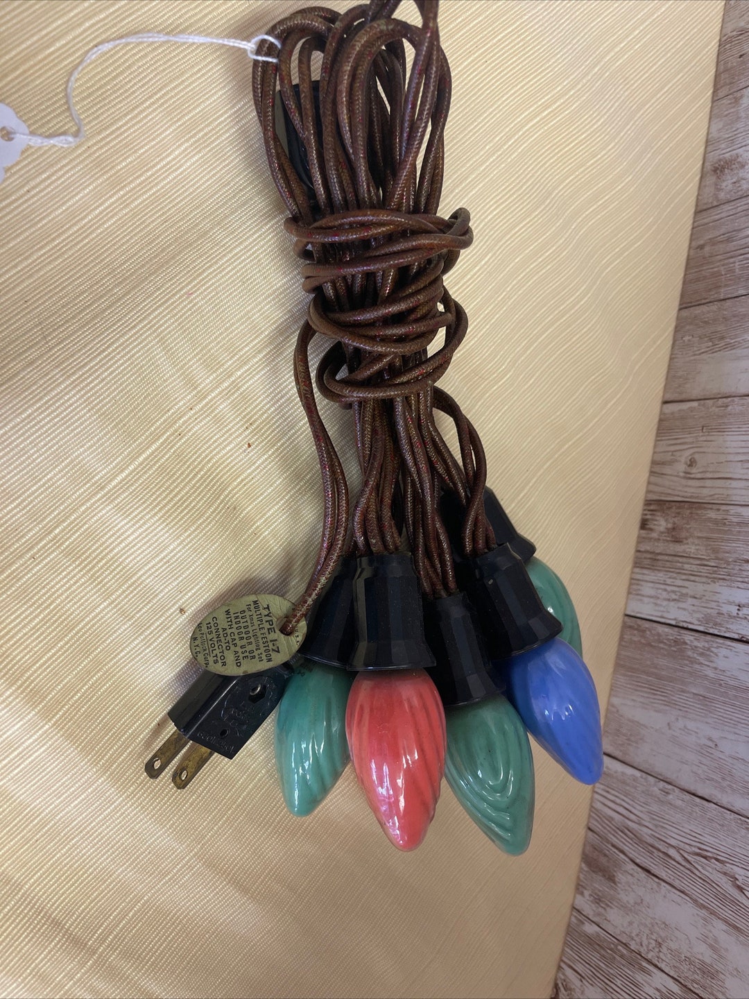 Vintage C7 Christmas String Lights W/ BULBS L.P. Corp TESTED - Etsy