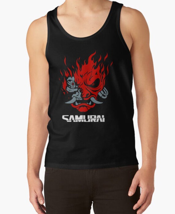 Samurai Retro Japanese Tank Japanese Gaming Tank Top Shirts - Etsy