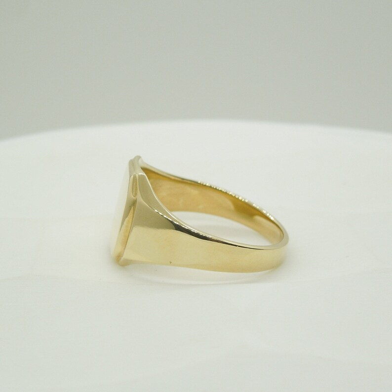 14K Yellow Gold Octagon Signet Ring, Octagon Ring, Gold Signet Ring ...