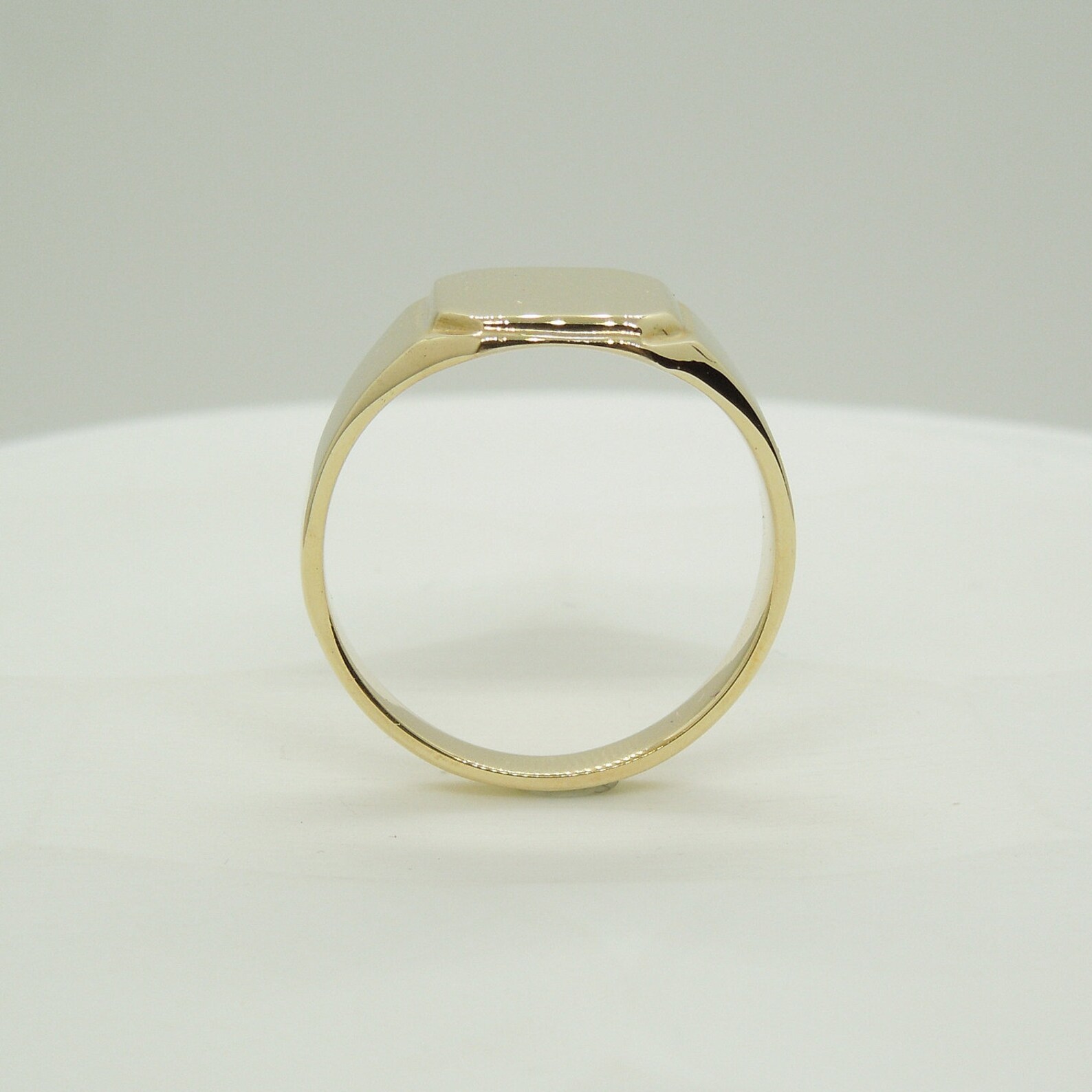 14K Yellow Gold Octagon Signet Ring, Octagon Ring, Gold Signet Ring ...