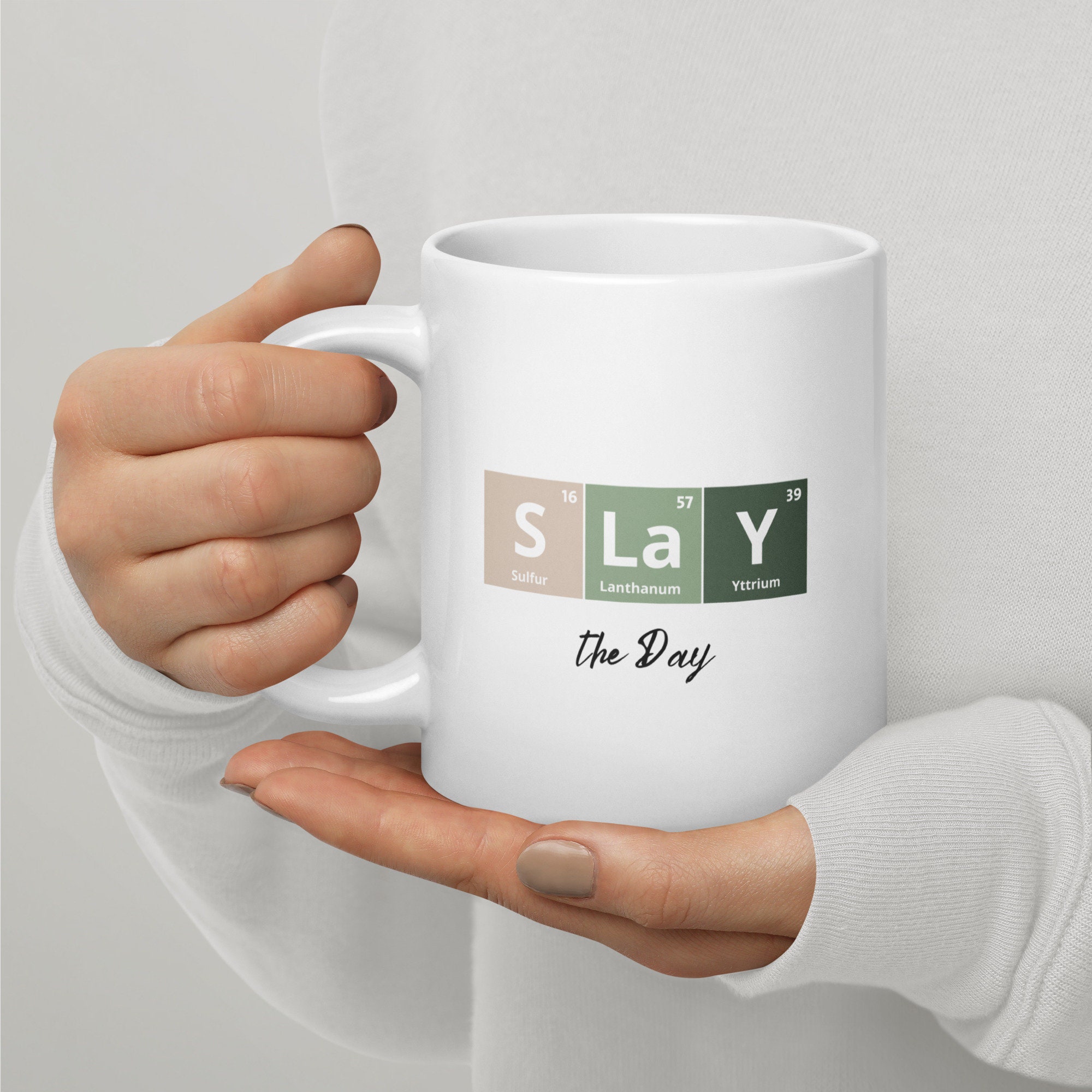 Slay the Day | Periodic Table Mug | Coffee Cup | Science | Chemistry ...