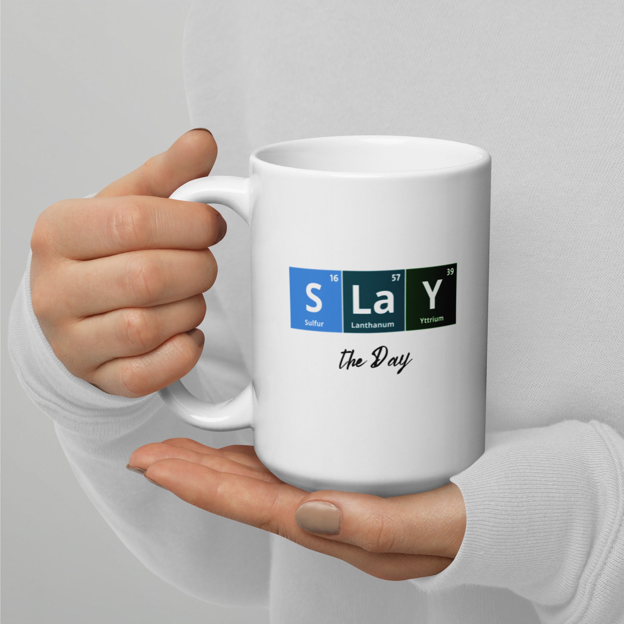 Slay the Day | Periodic Table Mug | Coffee Cup | Science | Chemistry ...