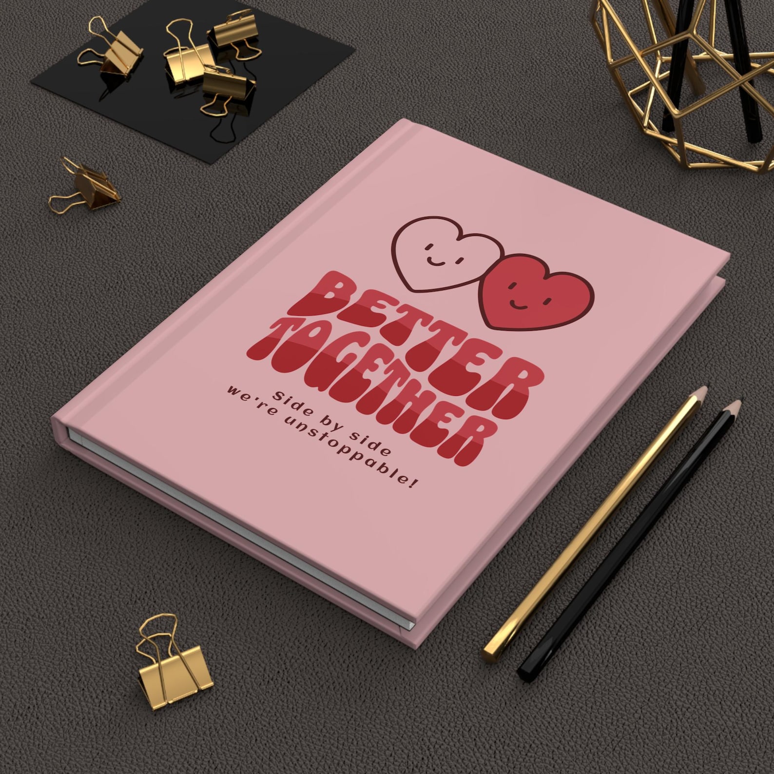 Better Together Hardcover Journal Cute Valentine's Day Gift | Matte ...
