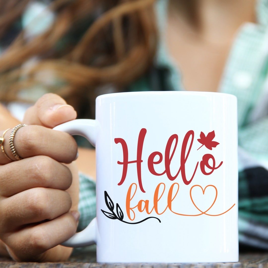 Hello Fall Coffee Cup / Fall Mug / Coffee Lover Gift / Fall Season Gift ...