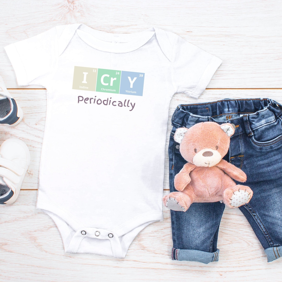 Periodic Table I Cry Periodically Bodysuit Baby Shower Gift Pregnancy ...